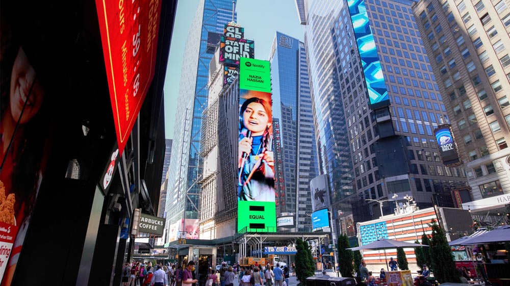 Nazia Hassan Shines On Times Square’s Billboard