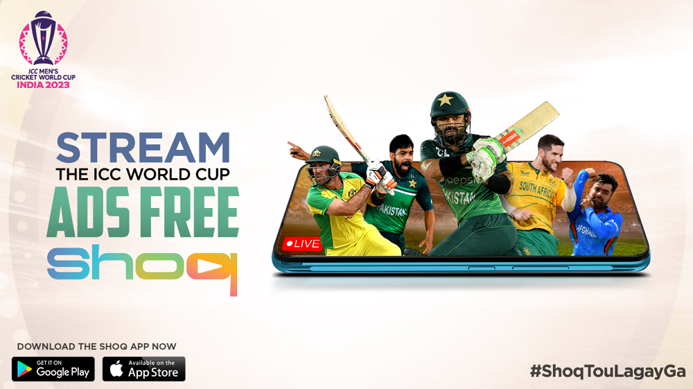 PTCL's 'SHOQ' Brings Ad-Free ICC Cricket World Cup 2023