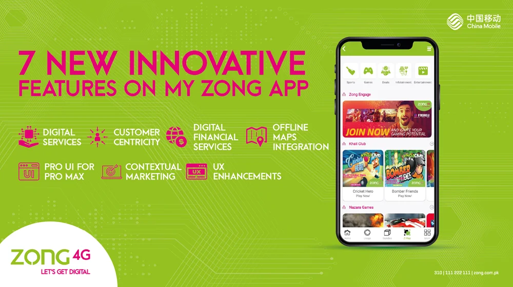 Zong 4G Introduces Upgraded My Zong App with 13 New Services